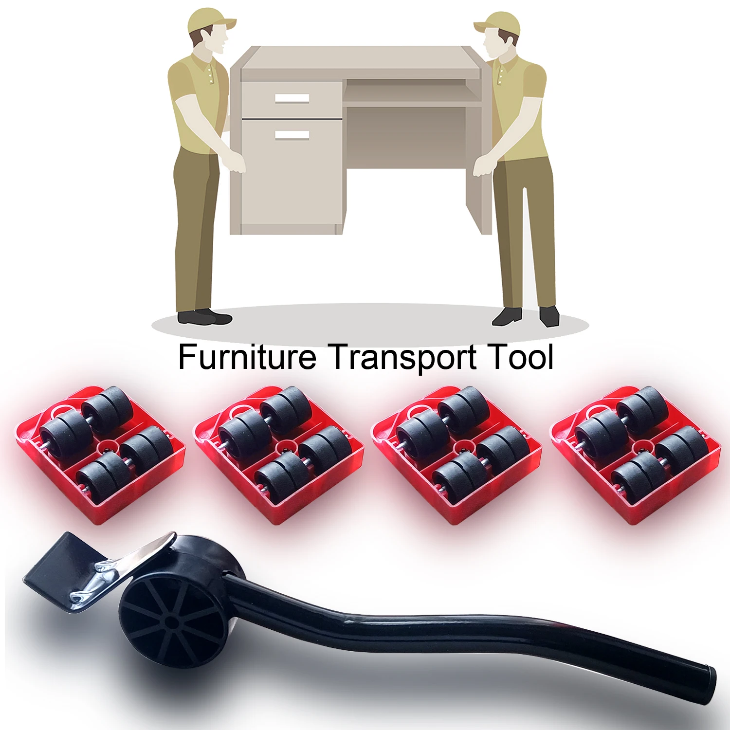 QIGO-1Set-5Pcs-Professional-Furniture-Lifter-Transport-Mover-Tool ...