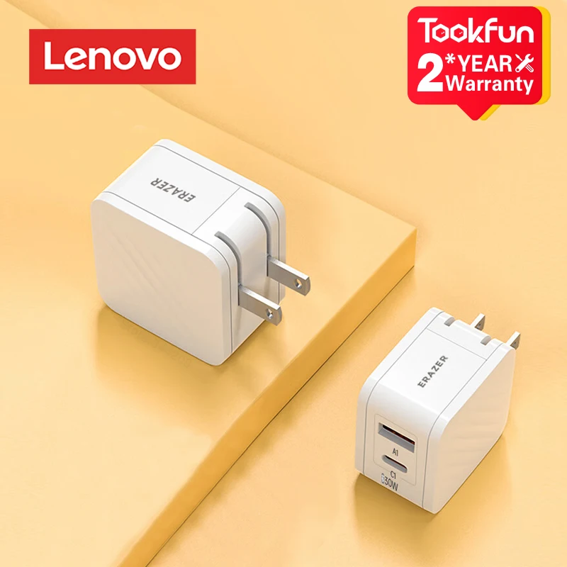 LENOVO 30W Double Hole Charger Head Collapsible For Iphone14 Pro ...