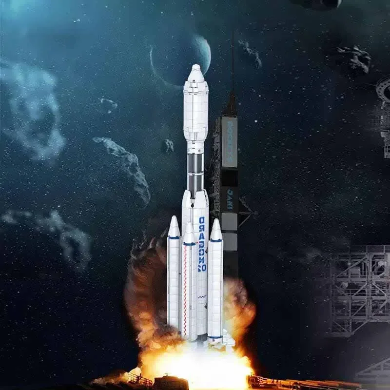 Creative-Aviation-Rocket-Model-Bricks-Space-Station-Building-Blocks ...