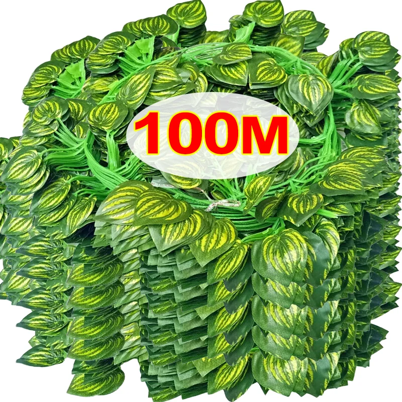 Artificial-Plants-Rattan-Creeper-Green-Ivy-Leaf-Hanging-Vine-DIY ...