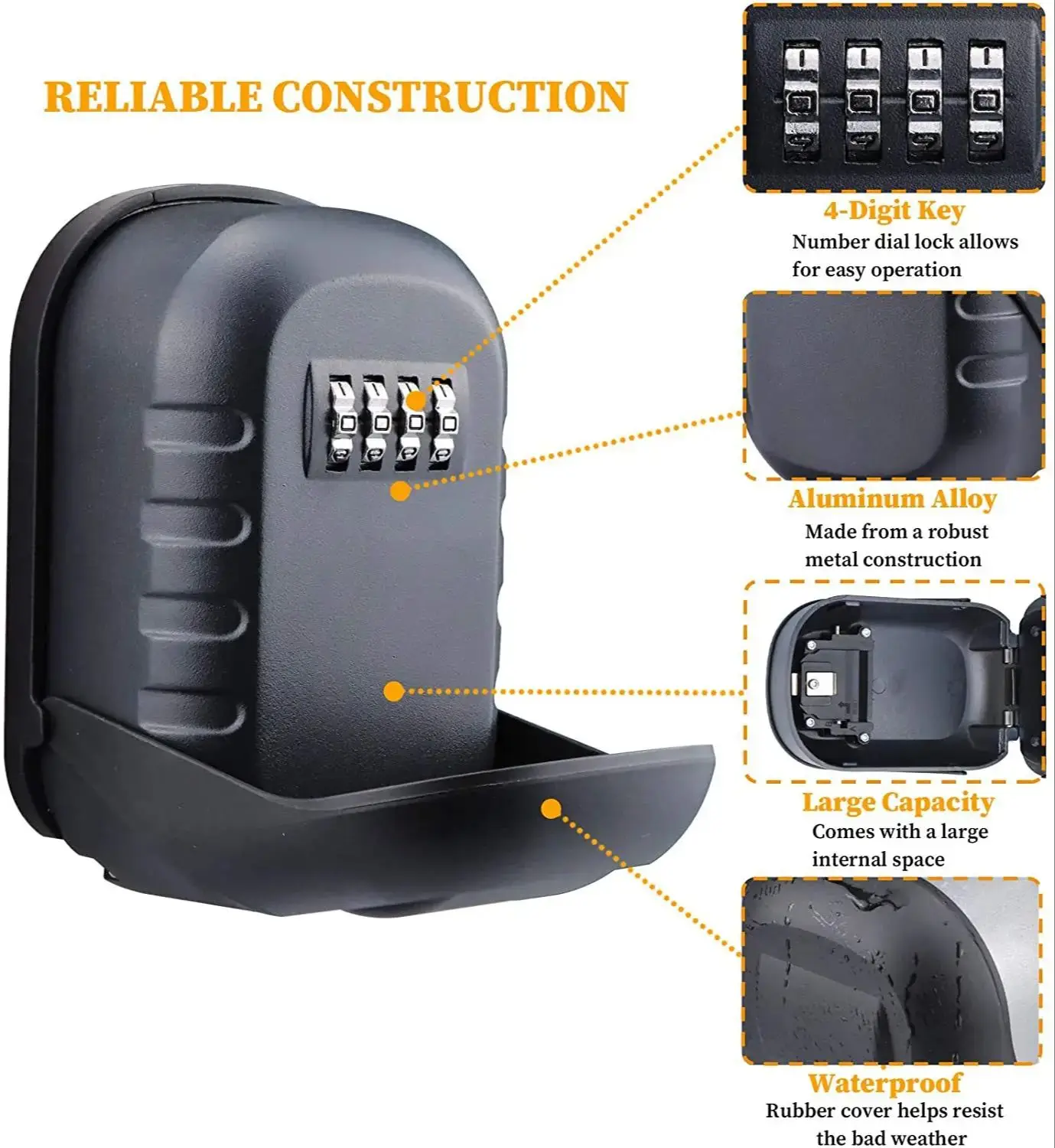 Household-Keysafe-Storagebox-4-Digit-Combination-Password-Outdoor ...