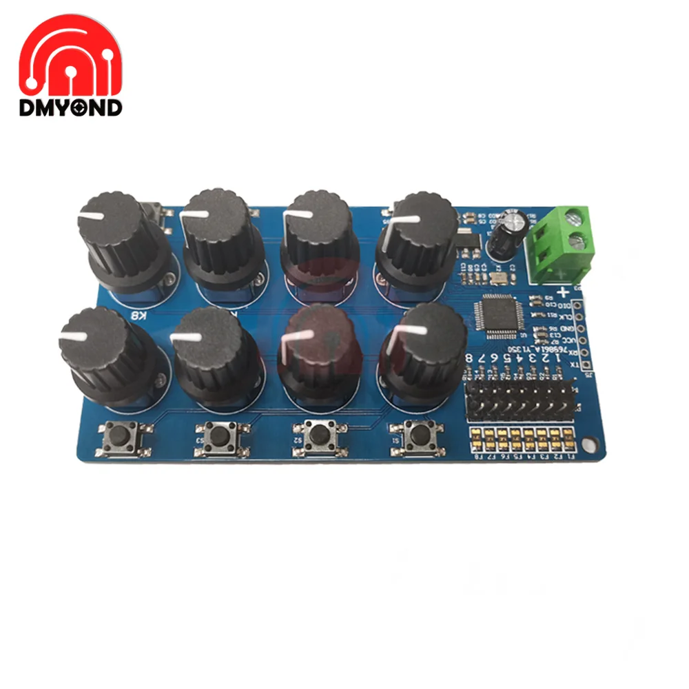 Servocontrolador de perilla rotativa de 8 canales, placa controladora de 8 canales/vías ...