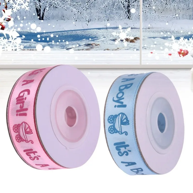10Yards-Roll-IT-S-A-BOY-GIRL-Satin-Ribbons-Favors-Ribbon-for-Kids-Baby ...