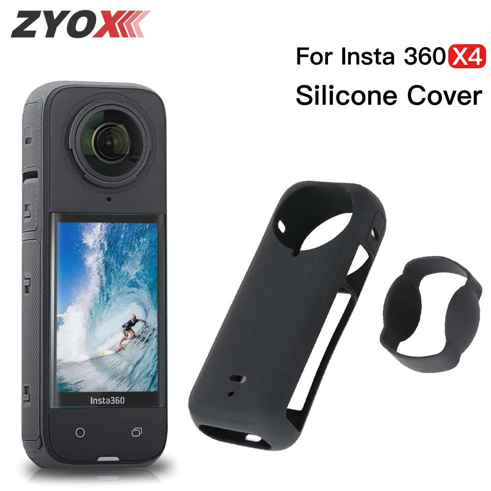 Silicone-Case-For-Insta360-X4-Body-Lens-Protective-Cover-Anti-Slip-Anti ...