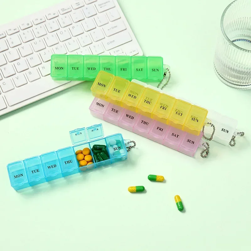 Mini 7 Grids Pill Case Medicine Box Weekly Tablet Holder Medicine ...