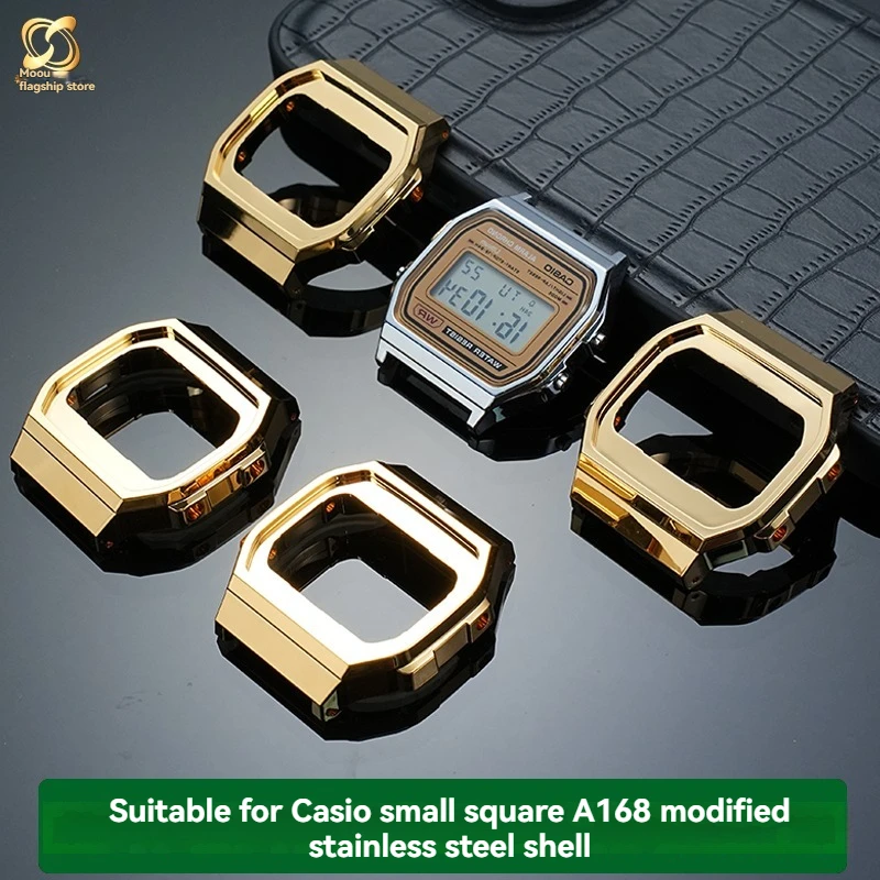 For Casio Small Square A168 Series Modified Plastic Case Upgraded Hard ...