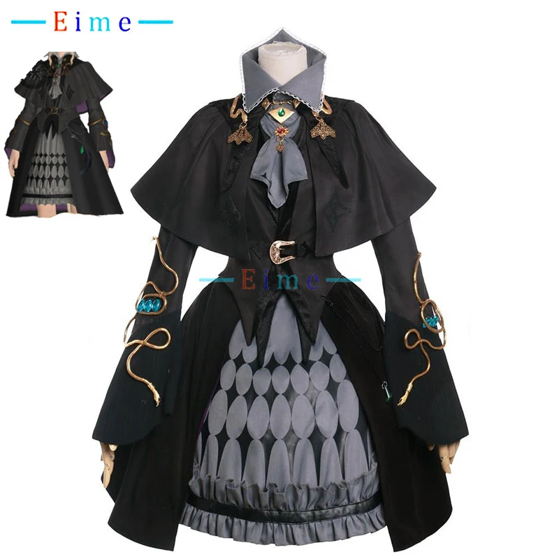 Game FF14 BLACK MAGE Cosplay Costume Women Cute Dress Gothic Suit ...