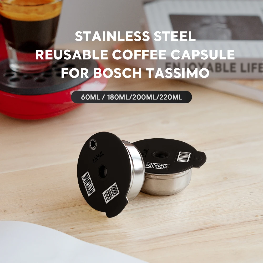 Tassimo Stainless Steel Refillable Coffee Capsules - Stainless Steel ...