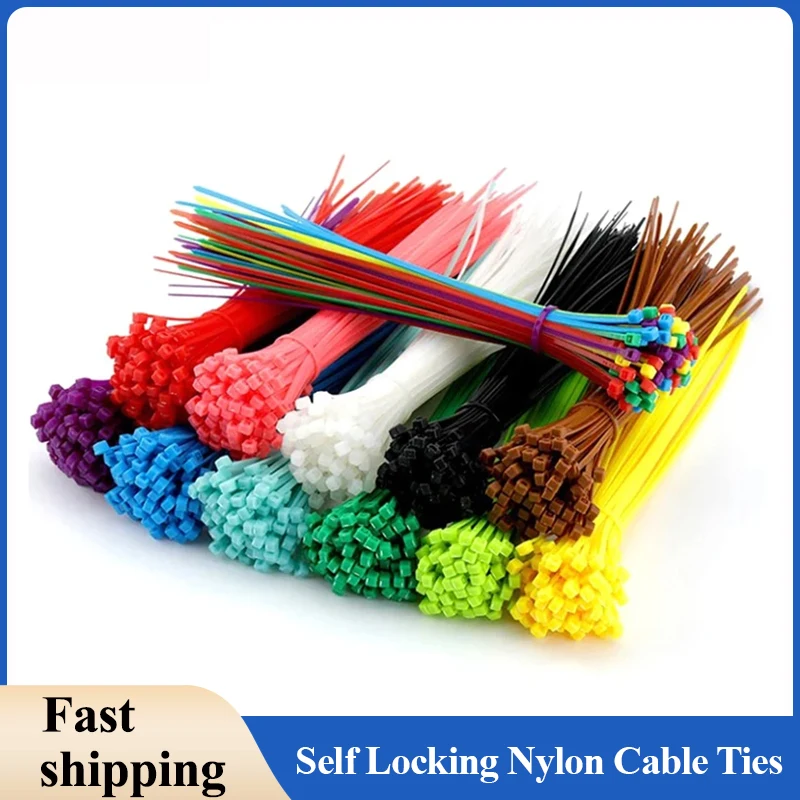 Self-Locking-Nylon-Cable-Ties-100-150-200mm-Plastic-Zip-Wire-Binding ...