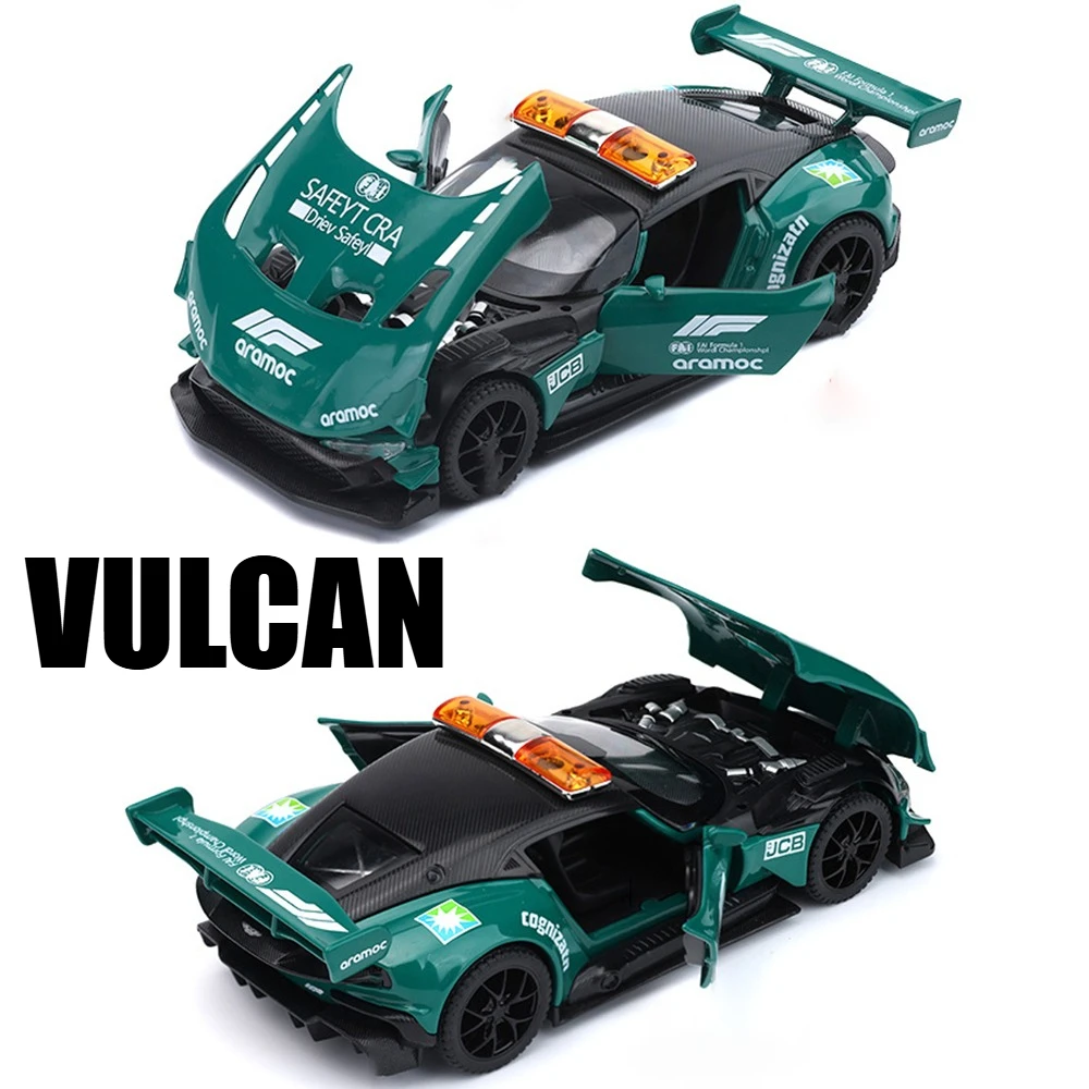 1:32 Scale Vulcan Safety Car DB12 Model Toy Metal Body Rubber Tires ...