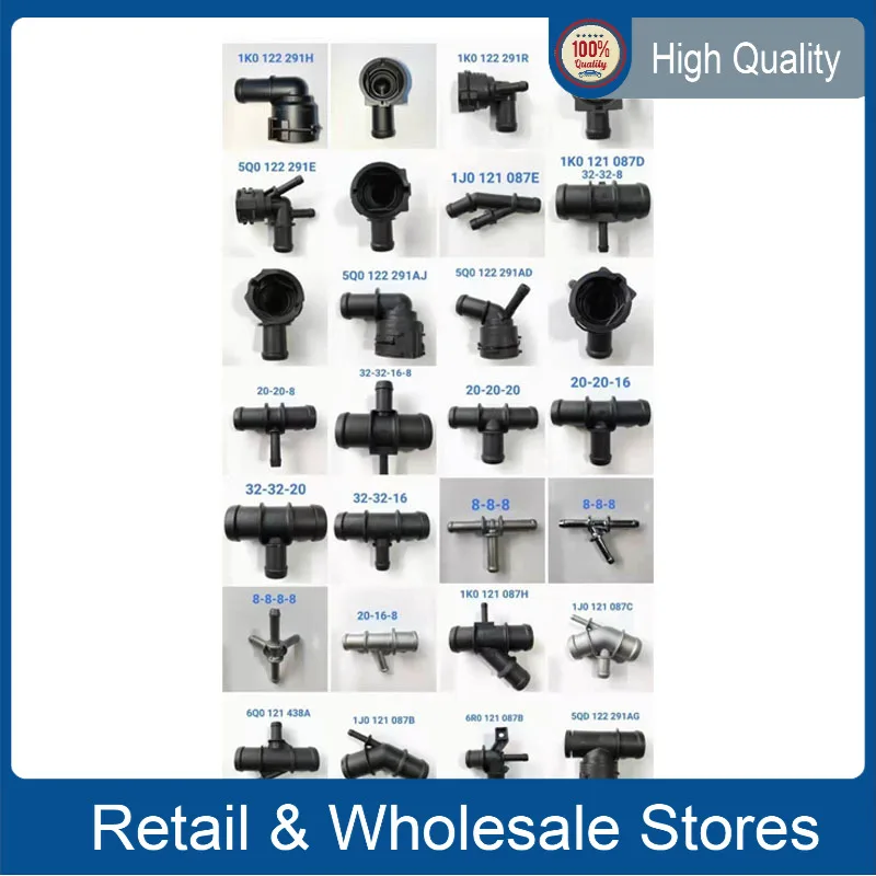 Engine-Radiator-Water-Tank-Connector-FOR-VW-Audi-SKODA-1J0-121-087-B ...