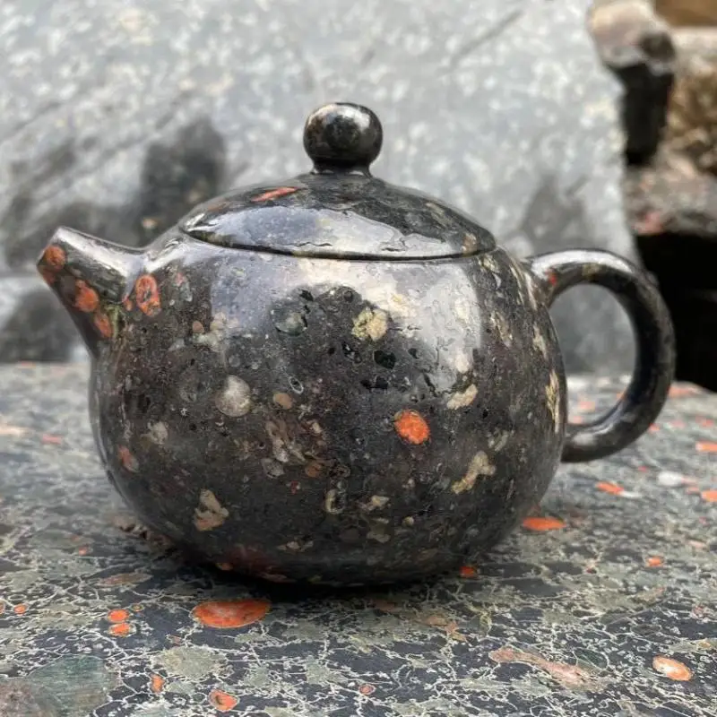 Natural Jade Teapot Real Chinese Luoyang Plum Blossom Jades Stone Kung ...