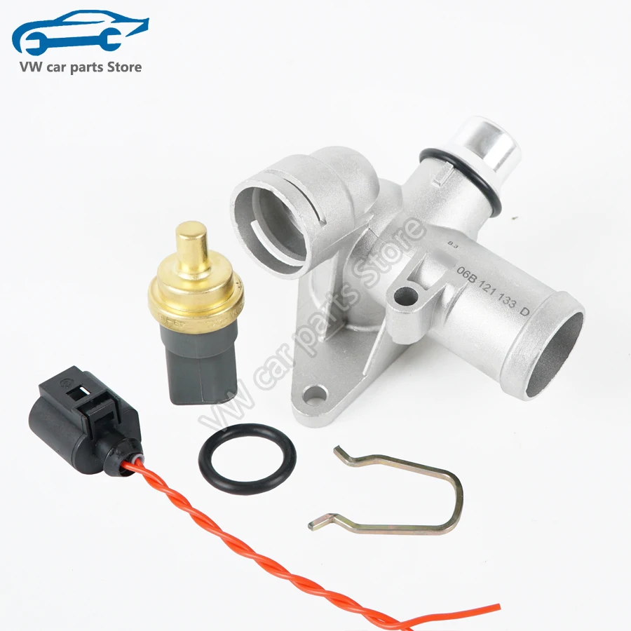 06B121132E NEW Aluminium Engine Water Hose Coolant Flange For AUDI A4 ...