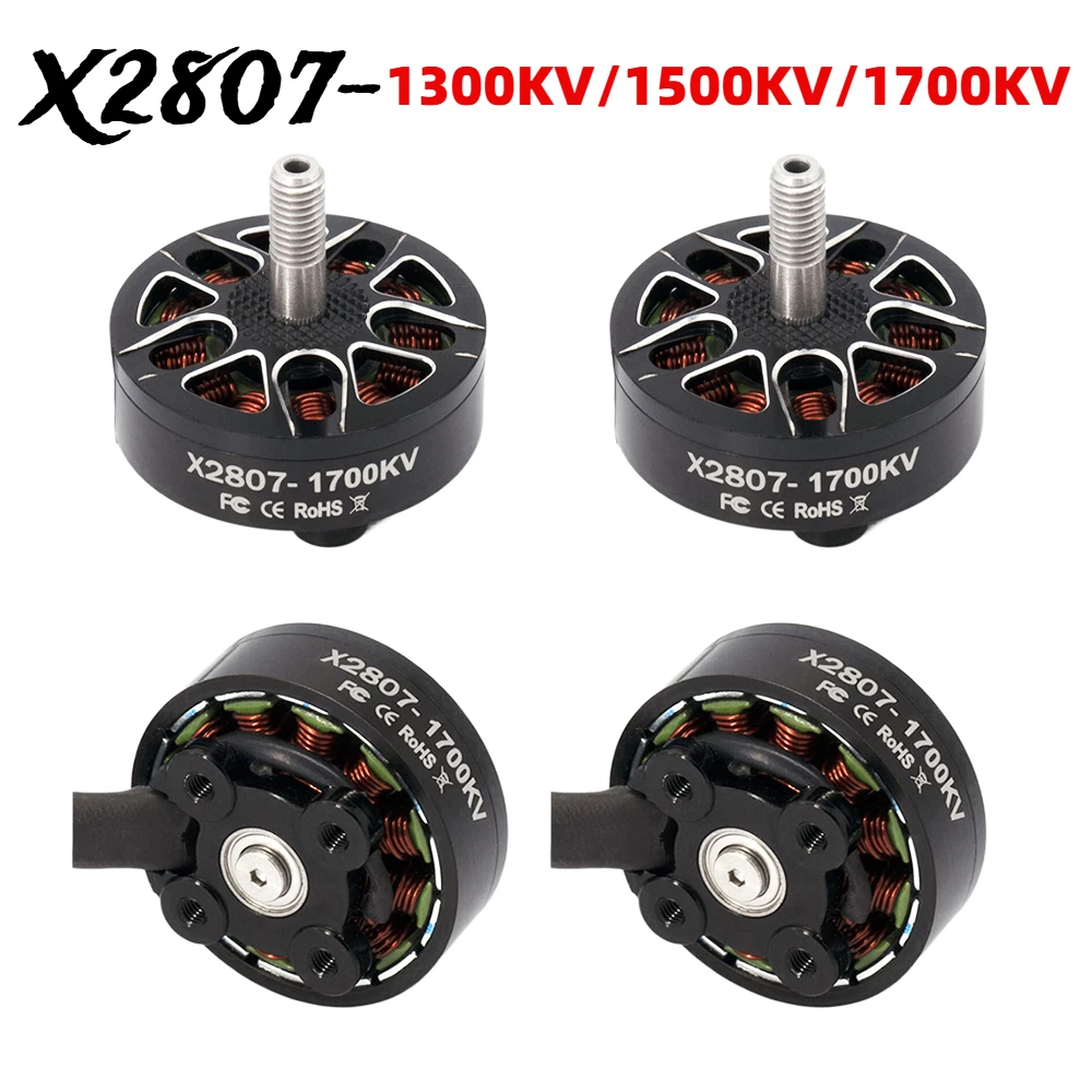 1-4PC-Brushless-Motor-X2807-1300-1500-1700KV-2-6S-4mm-Bearing-Shaft ...