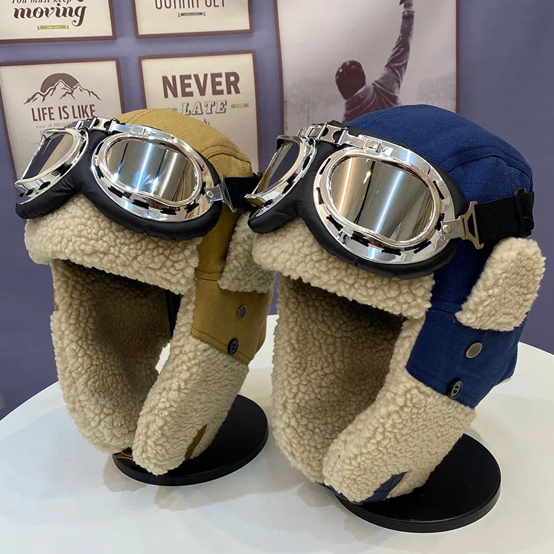 Unisex-Pilot-Lei-Feng-Cap-Outdoor-Riding-Snowcap-Winter-Warm-Cold-proof ...