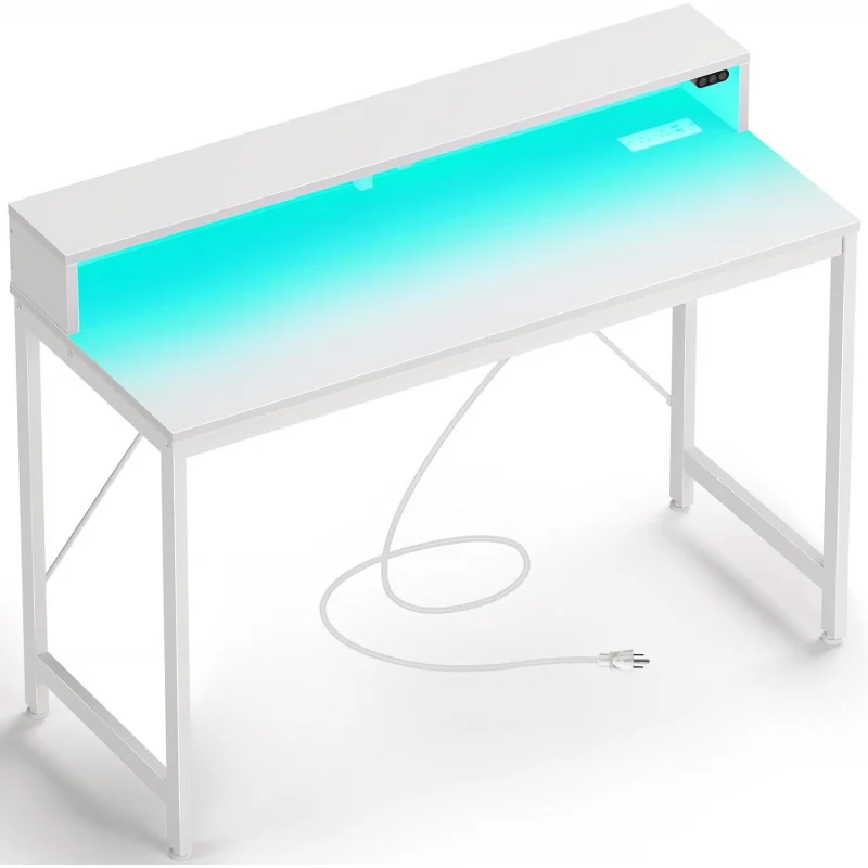 Exclusive-link-Rolanstar-Computer-Desk-39-inch-with-LED-Lights-Power ...