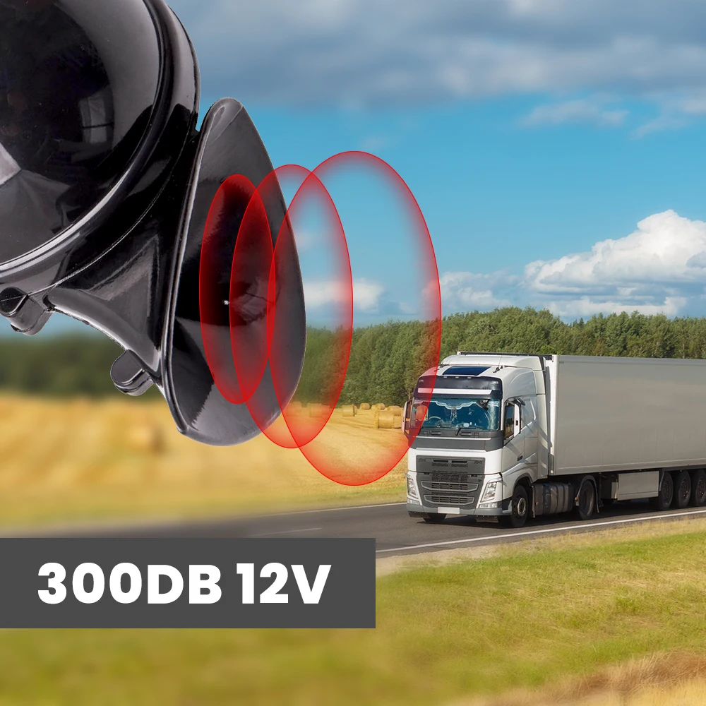 300DB-12V-for-Car-Motorcycle-Super-Loud-Electric-Snail-Air-Horn-Raging ...