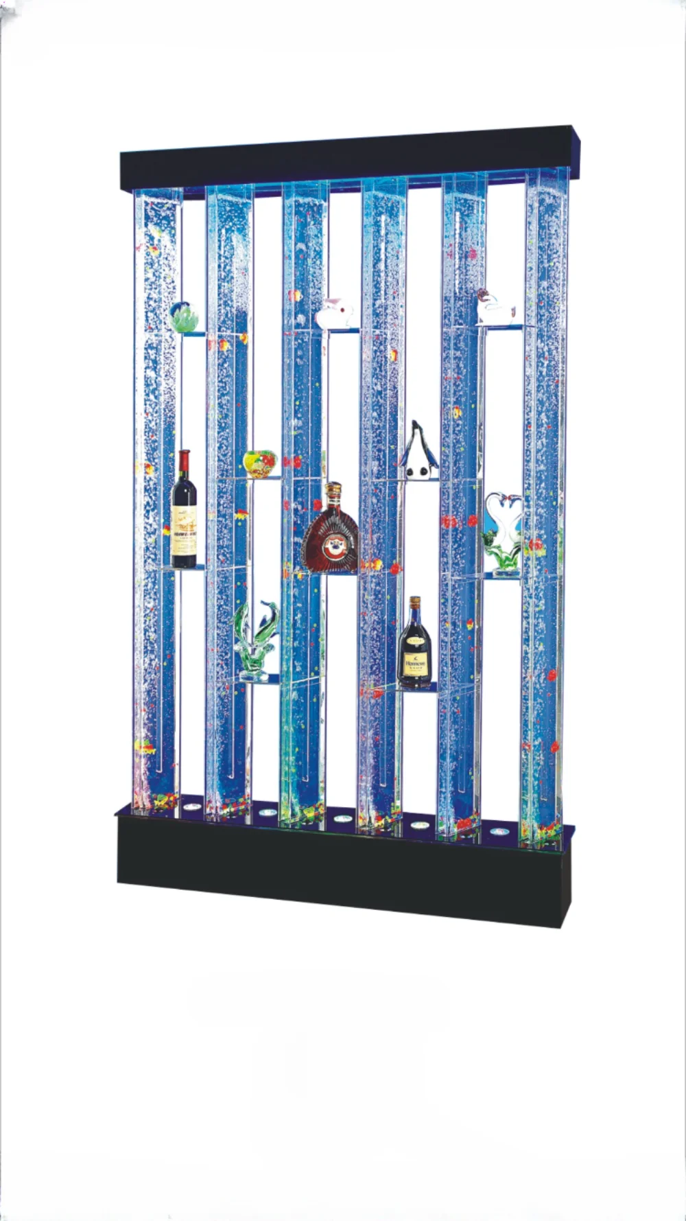 Customized-water-curtain-wall-wine-cabinet-screen-living-room-fish-tank ...