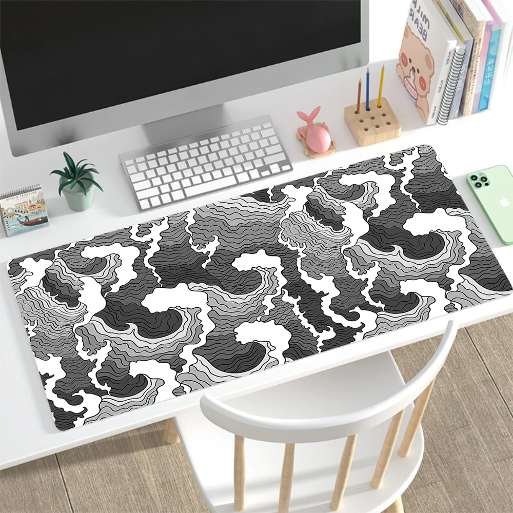 Mouse-Pad-Sea-Wave-Big-Mice-Pad-PC-Keyboard-and-Non-Slip-Super-Large ...
