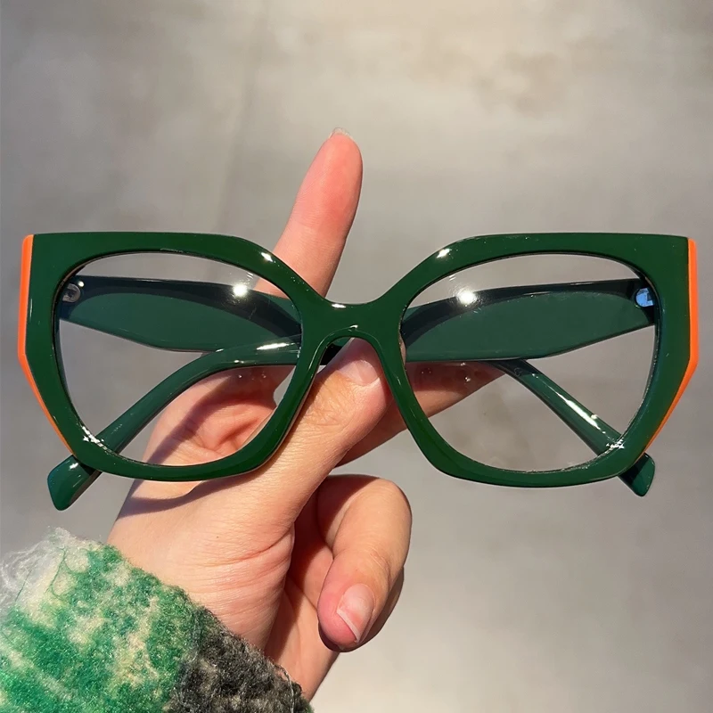 KAMMPT-Cat-Eye-Women-Glasses-New-Fashion-Oversized-Non-prescription ...
