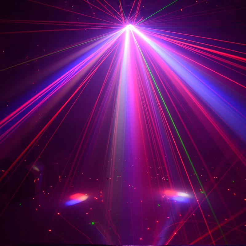Green Rave Lights Background