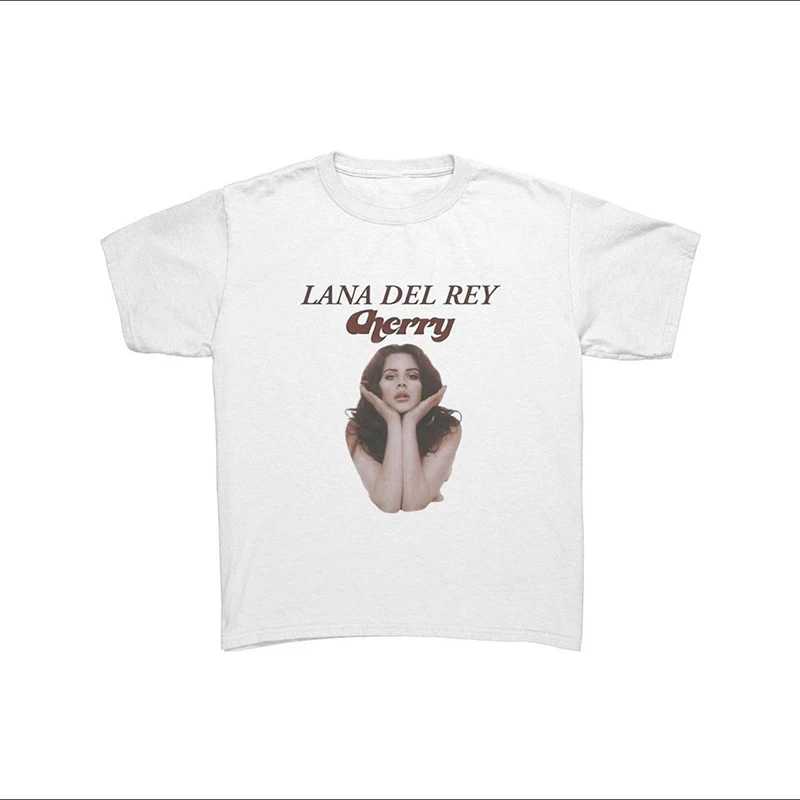 Y2k-T-shirts-LANA-DEL-REY-Letter-Printed-Cotton-Short-Sleeves-Aesthetic ...