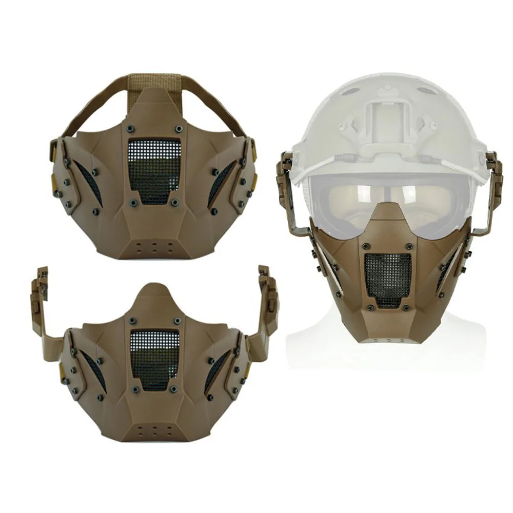 M-scara-protectora-t-ctica-de-media-cara-para-Airsoft-Riel-de-casco-r ...