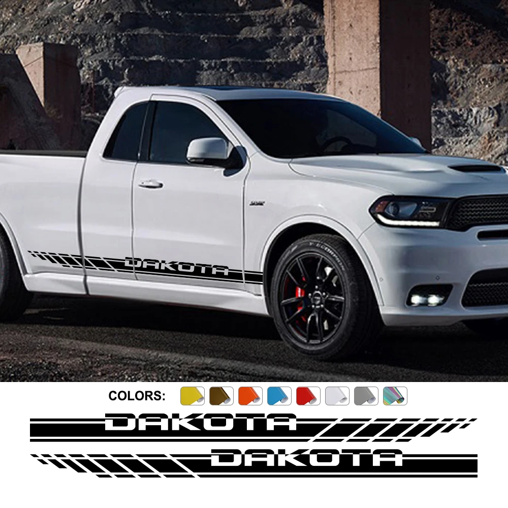Car-Stickers-Pickup-Door-Side-Stripes-Decals-For-Dodge-Dakota-SLT-SXT-5 ...