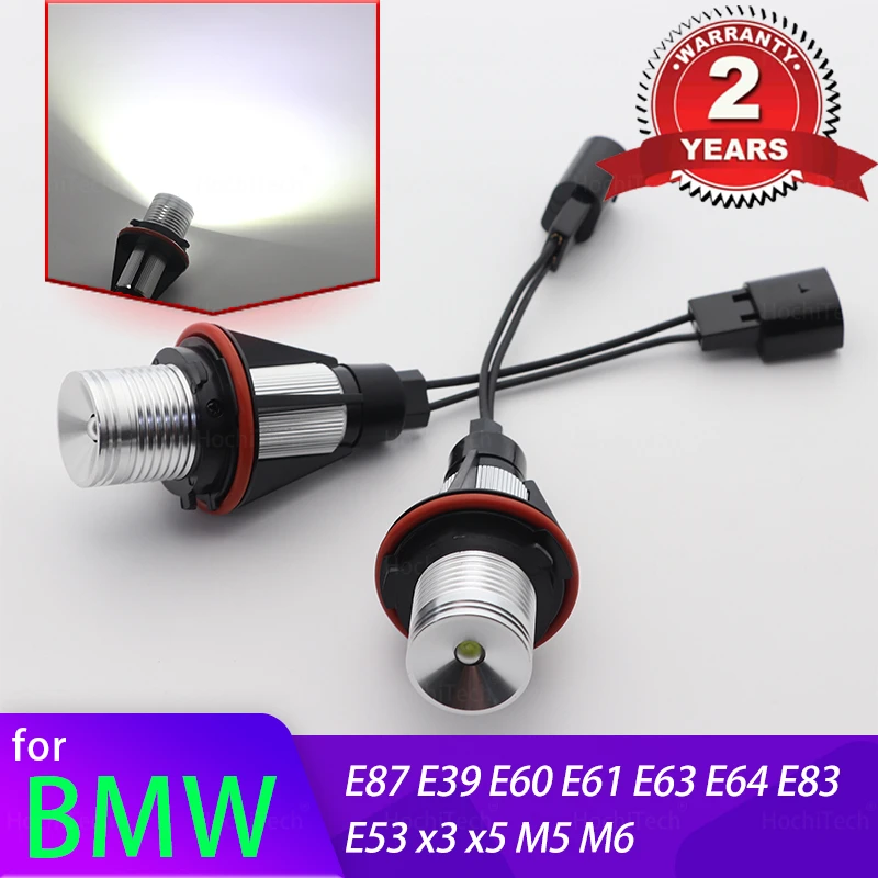 2pcs Bright 20w Led Angel Eyes Marker Lights Bulbs Lamp For Bmw E87 E39 M5 E60 E61 E63 E64 M6 ...