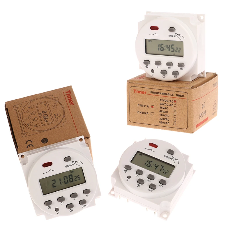1Pc-12V-24V-110V-220V-CN101A-Digital-LCD-Power-Timer-Programmable-Time ...