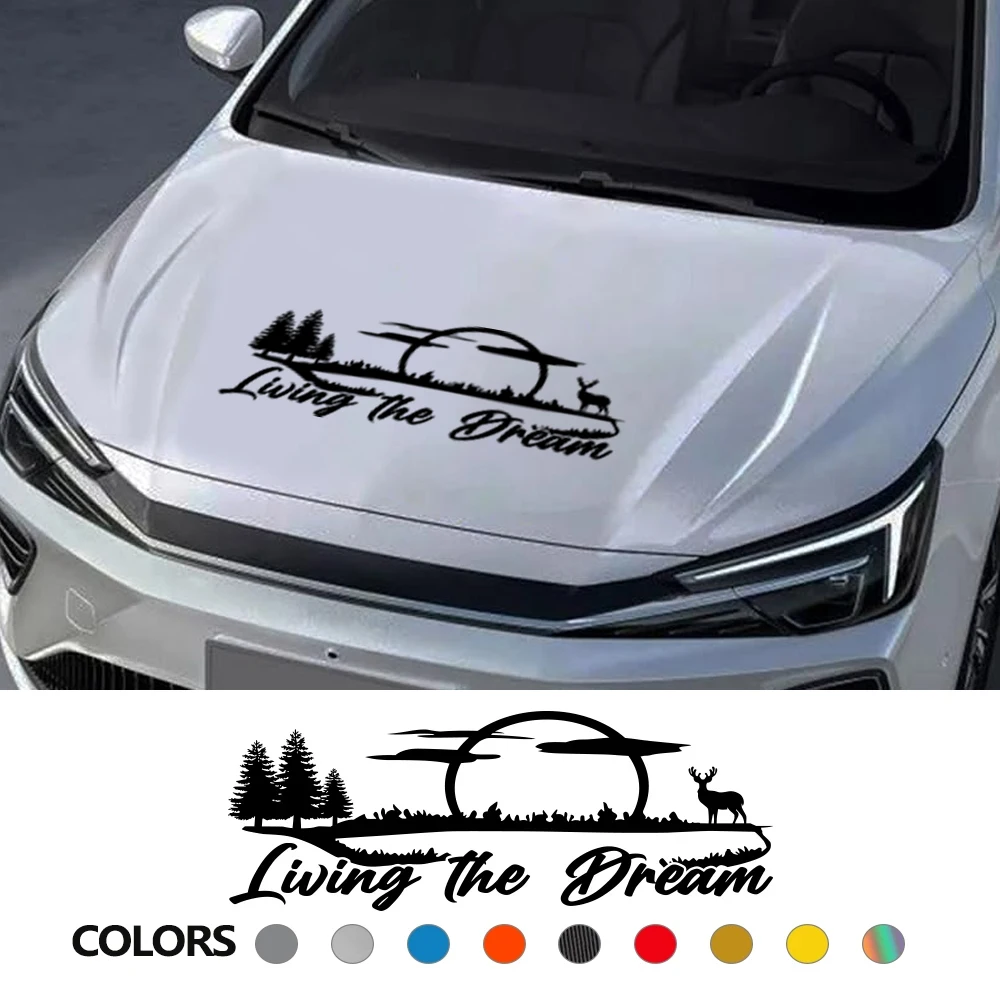 Car-Hood-Cover-Sticker-Van-Bonnet-Living-The-Dream-Decor-Vinyl-Decals ...