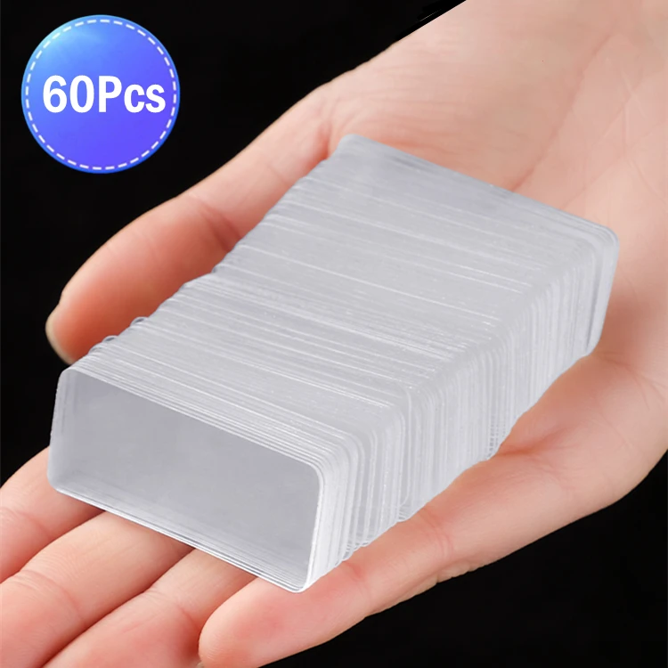 60Pcs Double Sided Stickers Tape Reusable Nano PVC Tape Waterproof Wall ...