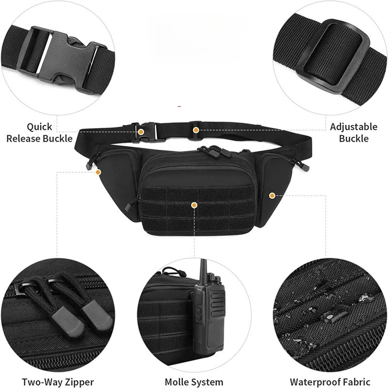 Tactical-Pistol-Bag-Chest-Waist-Handgun-Bag-Holster-Gun-Fanny-Pack-with ...