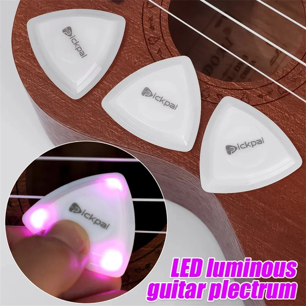 Miwayer Luminous Guitar Pick 3 pcs - LED ABS Electric Guitar Picks With ...