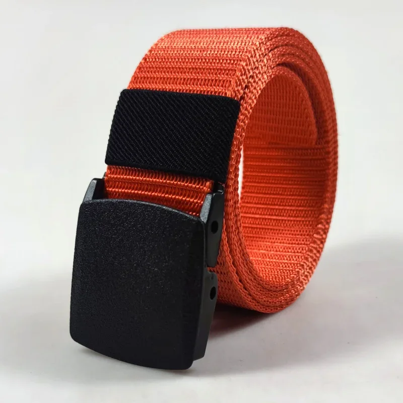 New-Unisex-Nylon-Canvas-Breathable-Men-Waist-Belt-with-Plastic-and ...