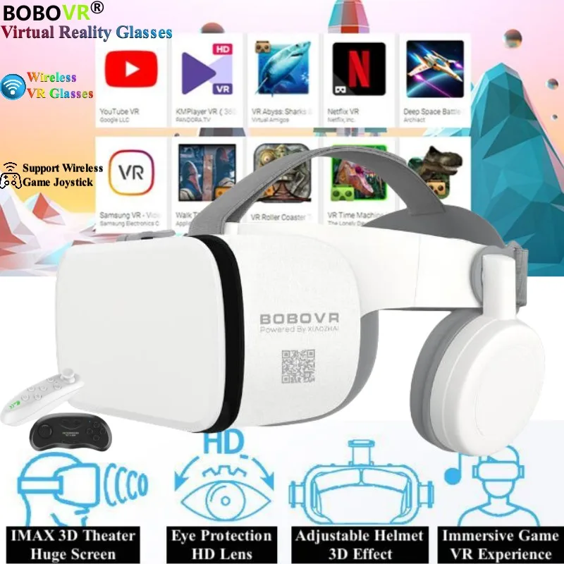 BOBOVR-Z6-Wireless-Virtual-Reality-Glasses-Google-Cardboard-Box-Stereo-Mic-VR-Headset-3D-IMAX ...