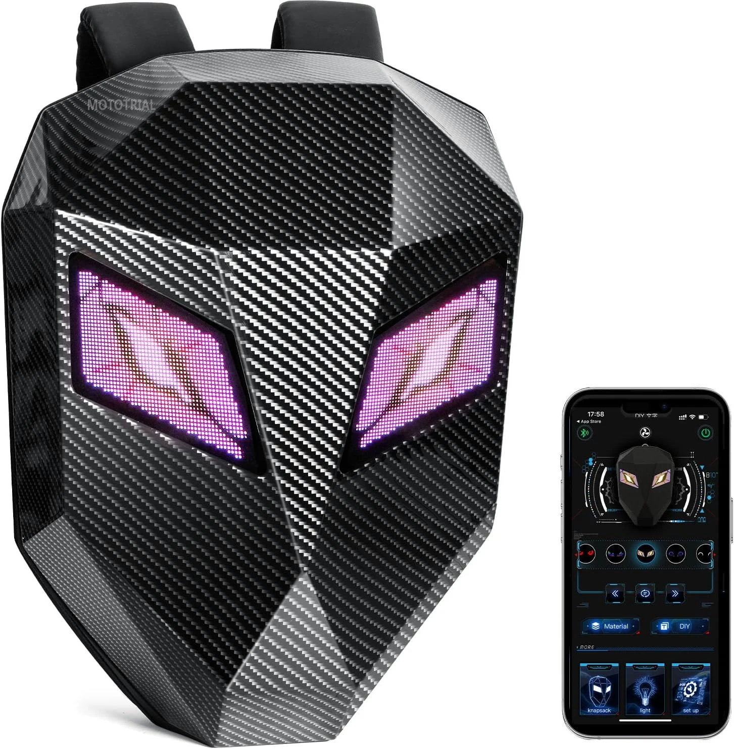 LOY-LED-Mochila-Knight-Cycling-Backpack-Fashion-Motorcycle-Helmet-APP ...
