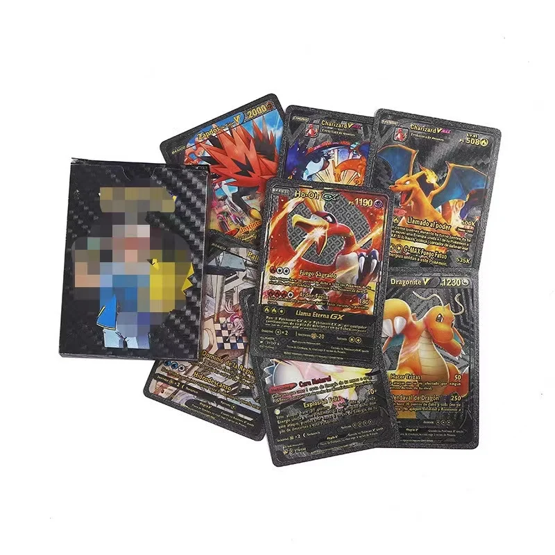 New Cards Metal Gold Vmax GX Energy Card Charizard Pikachu Rare ...