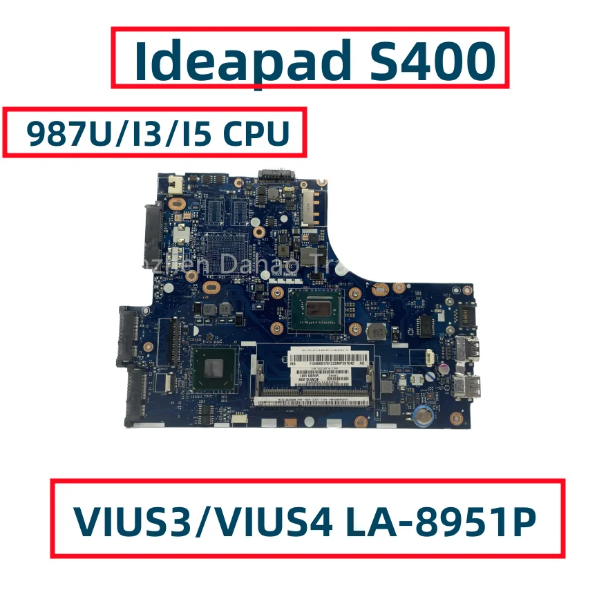 VIUS3/VIUS4 LA-8951P For Lenovo Ideapad S400 Laptop Motherboard With ...