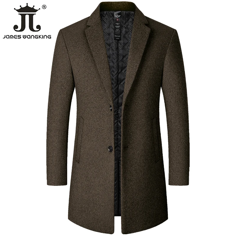 Men's Mid-length Coat | Men's Formal Clothing | Business Coat Men's ...