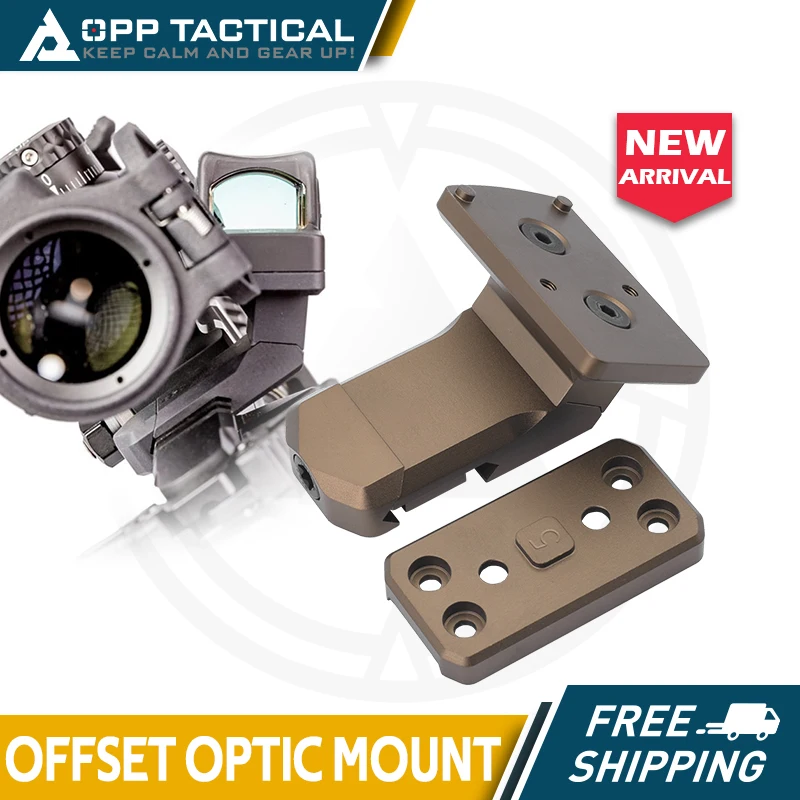 Tactical Offset Optic Mount 45 Degree Offset Red Dot Sight Base for ...