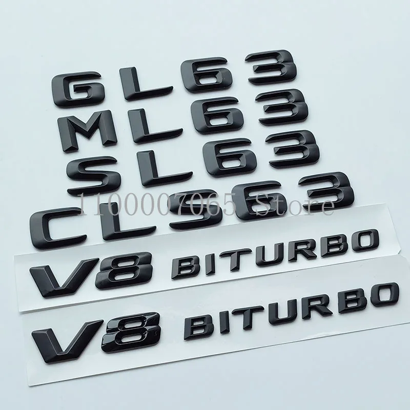 2015-Matte-Black-Letters-SL63-SL65-GL63-ML63-CLS63-V8-Biturbo-4matic ...