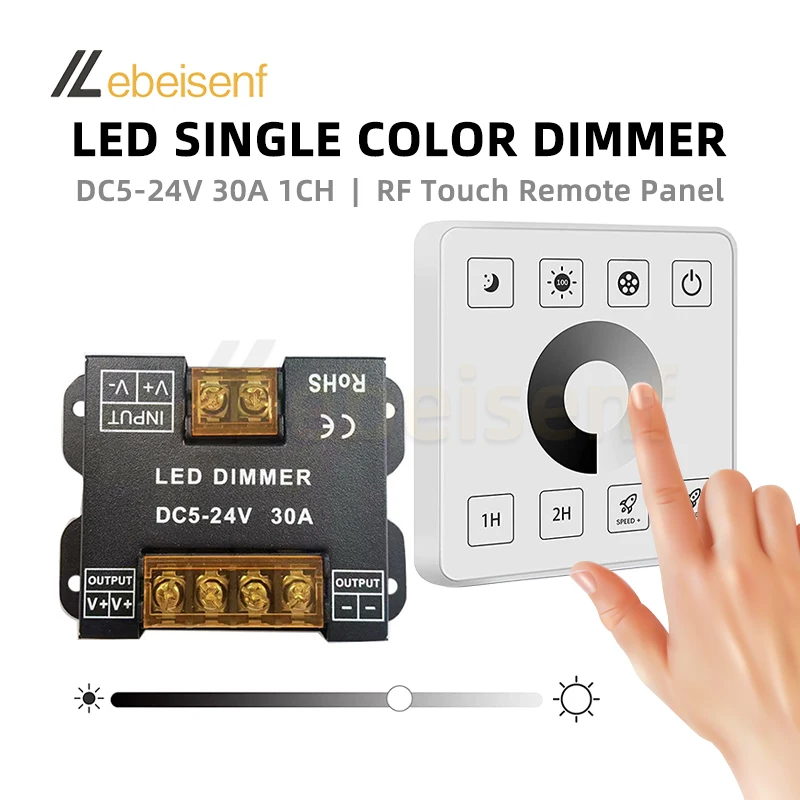Single-Color-LED-Controller-DC-5V-12V-24V-30A-86-Type-RF-Wireless ...