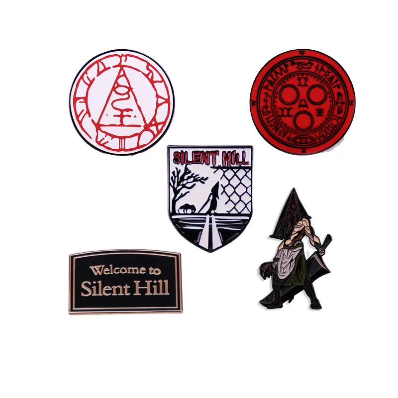 Horror Movie Game Silent Hill Pin Men's Backpack Pin Metal Badge Denim ...