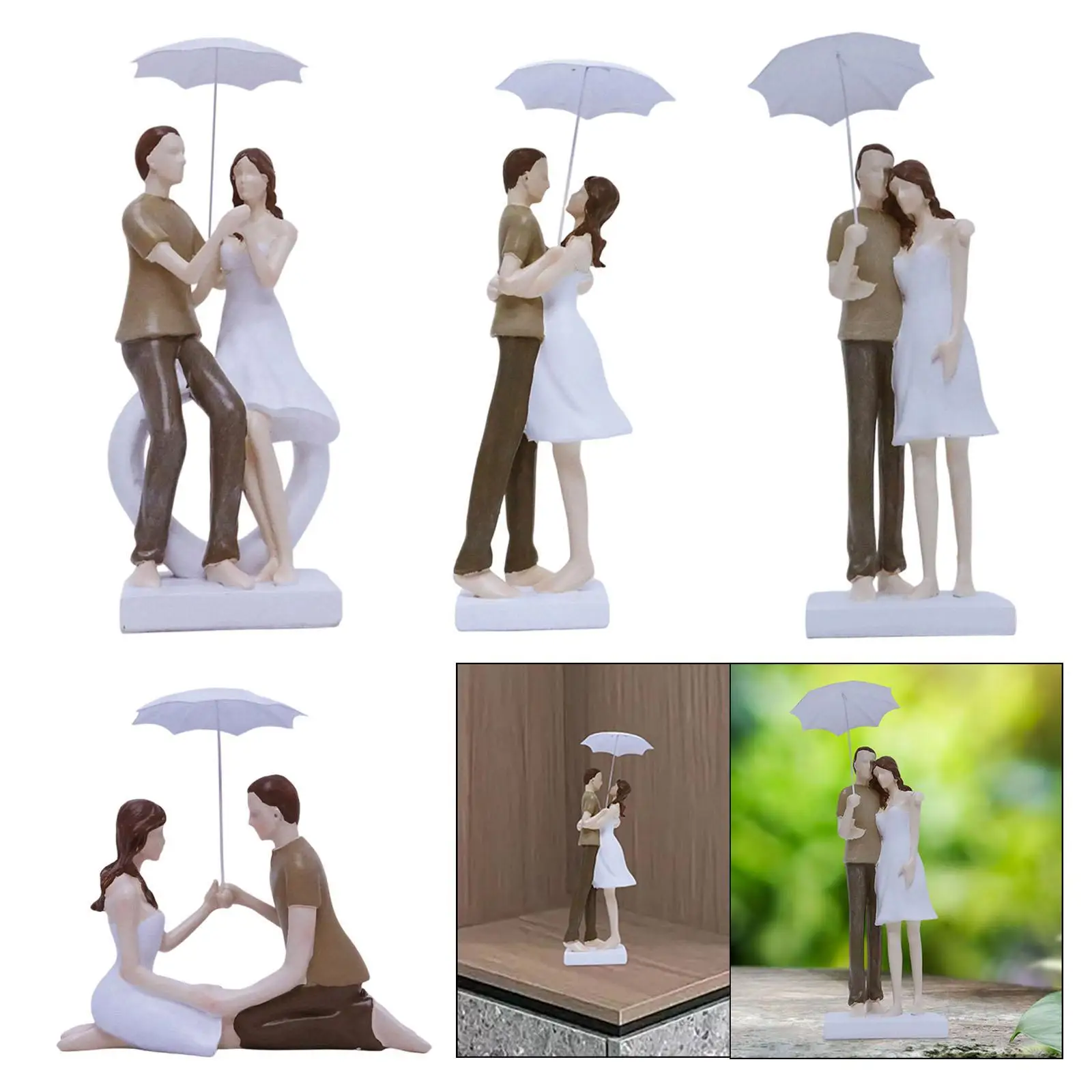 Creative Romantic Couple Figurine Resin Character Sculpture Luxury ...