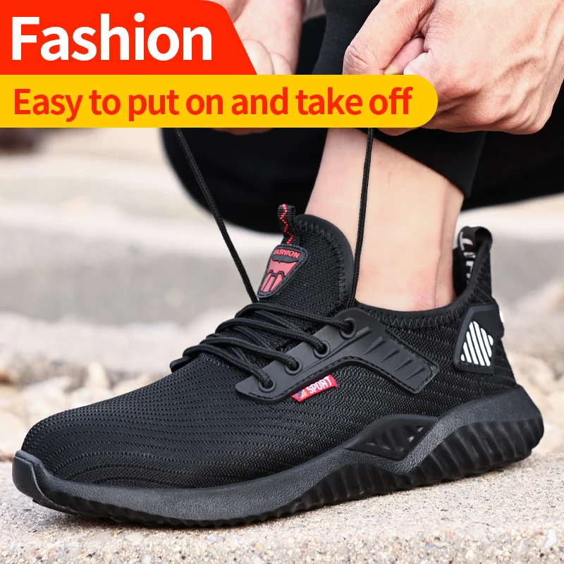 Smash-proof stab-proof men's safety shoes Wear-resistant comfortable ...