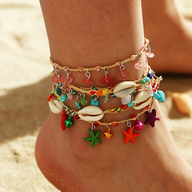 Buy Handmade Seashell Anklet Natural Conch Shells Shell, 49% OFF
