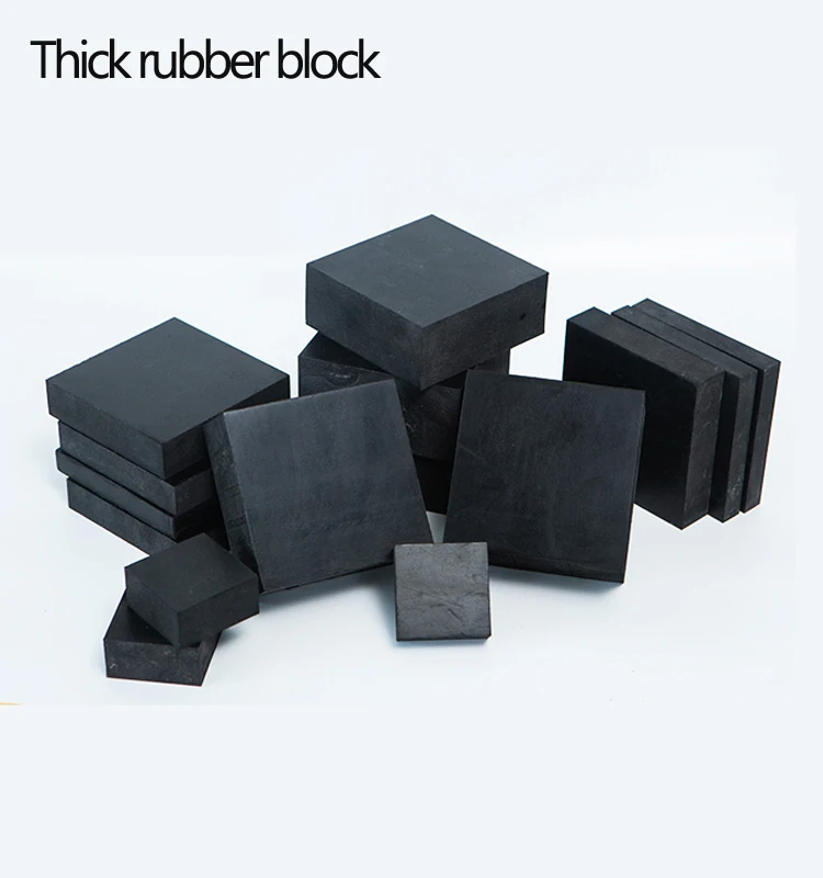 Black Industry Rubber Block Elastic Anti Slip Damping Gasket Shockproof ...