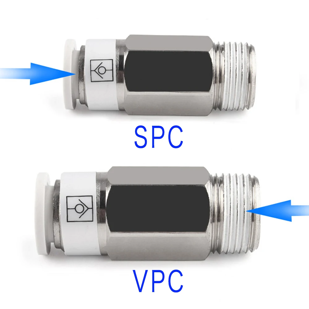 Check-Valve-Pneumatic-Quick-Connector-SPC-VPC-Outer-Thread-1-8-1-4-3-8 ...