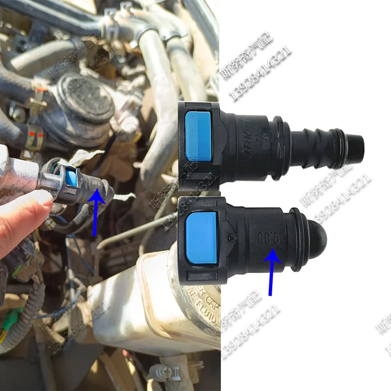 9.89mm Id8 Female Auto Fuel Line Quick Connector Plastic Fuel Gasoline ...